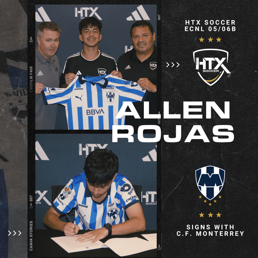 HTX Allen Rojas Signs Professional Contract With Monterrey Rayados